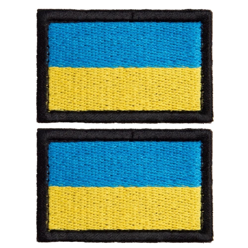 Set of 2 patches with velcro 'flag of ukraine', embroidered patch 3.5x5 ...
